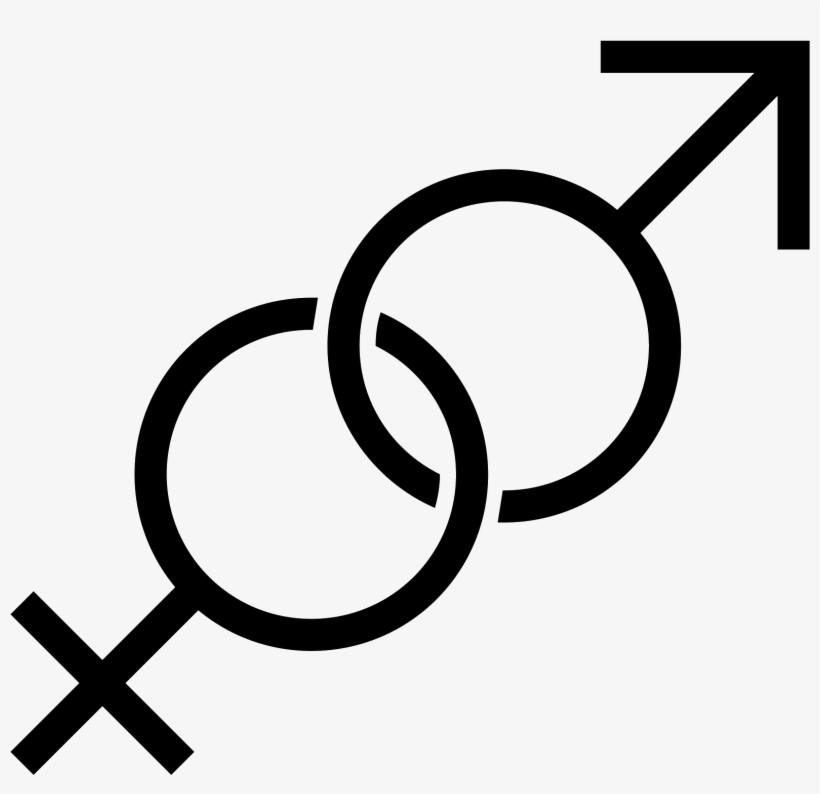 It's A Gender Icon, Represented By Two Circles, Interlocking - Gender ...