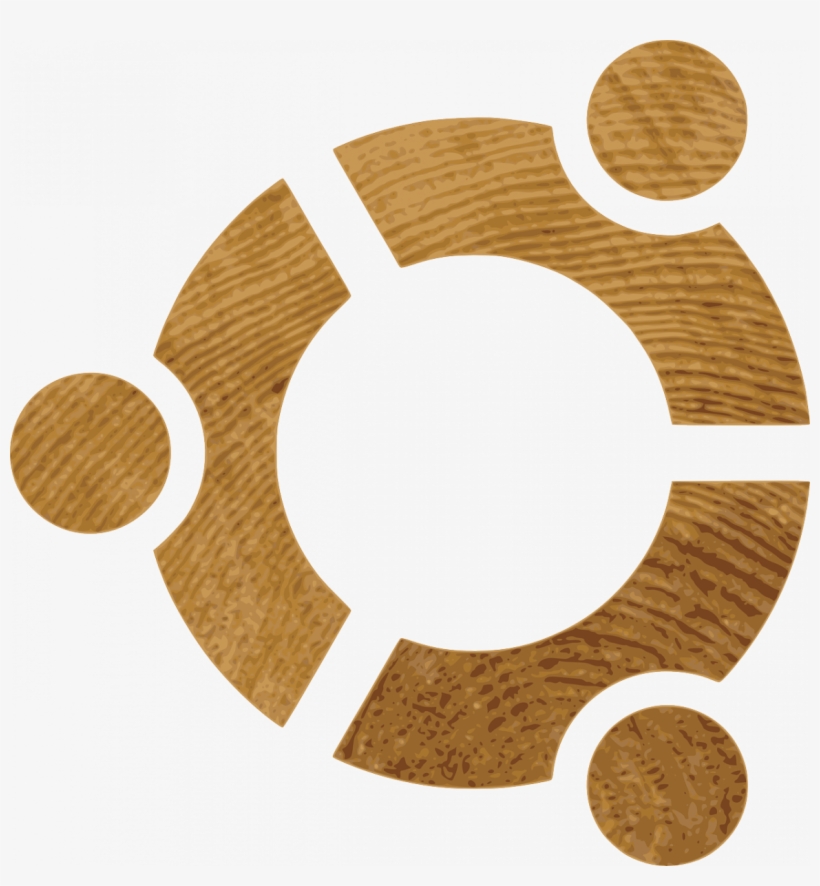 The Ubuntu Logo Using A Wood Texture - 1162x1200 PNG Download - PNGkit