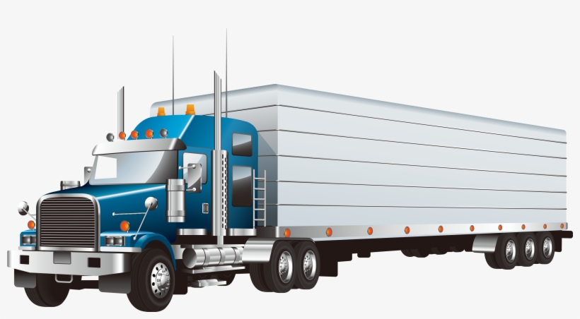 Trailer Truck Vector Png - 3031x1550 PNG Download - PNGkit
