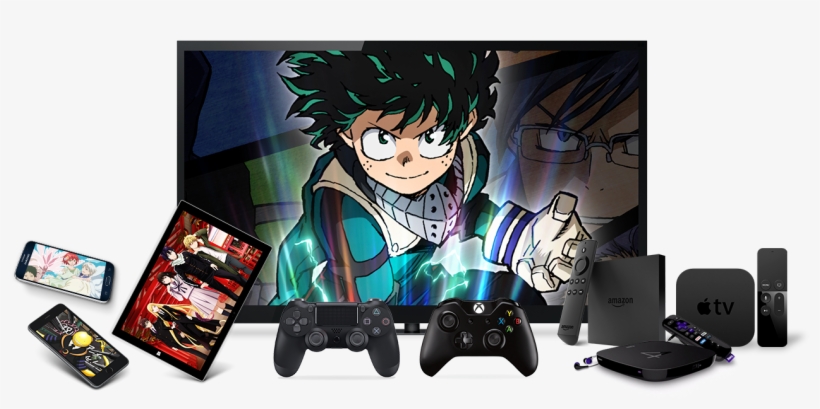 Funimation Now On A Tablet - Electronic Device Anime - 1280x571 PNG ...