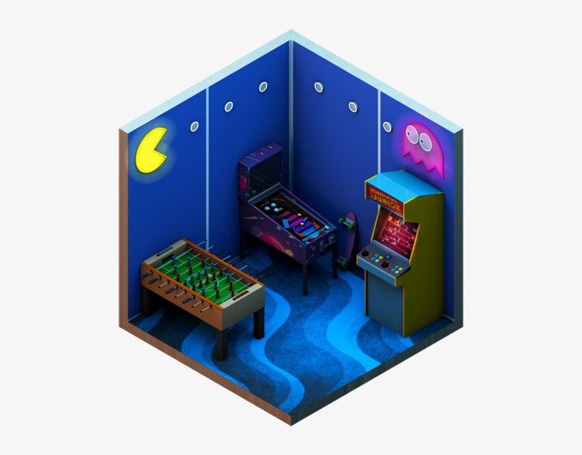 Low Poly Isometric Room - 1000x600 PNG Download - PNGkit