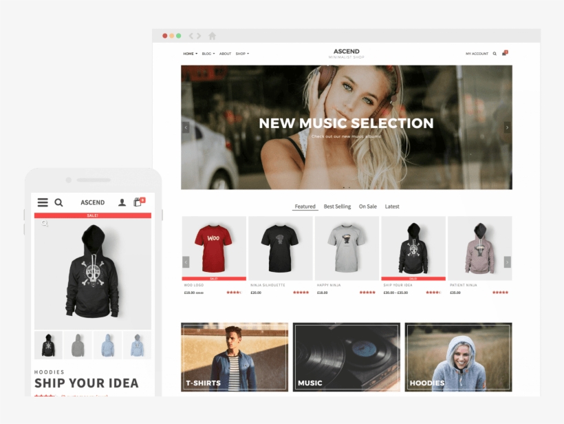Designed For Woocommerce - Web Design - 768x547 PNG Download - PNGkit