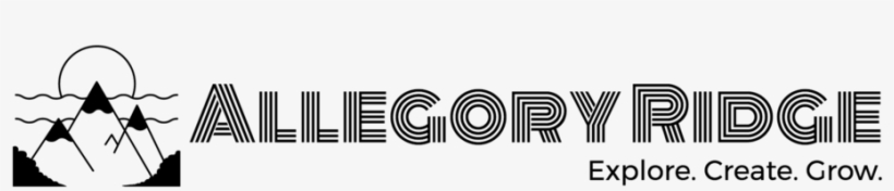 Allegory Ridge Logo Black - Circle - 1000x243 PNG Download - PNGkit