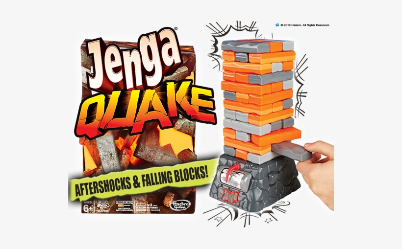 Jenga Quake - Hasbro Gaming Jenga Quake Game - 542x429 PNG Download ...