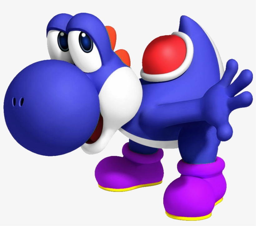 Blue Yoshi - Mario Bros Blue Yoshi - 953x816 PNG Download - PNGkit