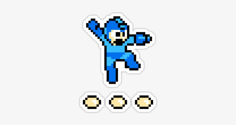 Download Transparent Mega Man Sticker - Mega Man Pixel Jump - PNGkit