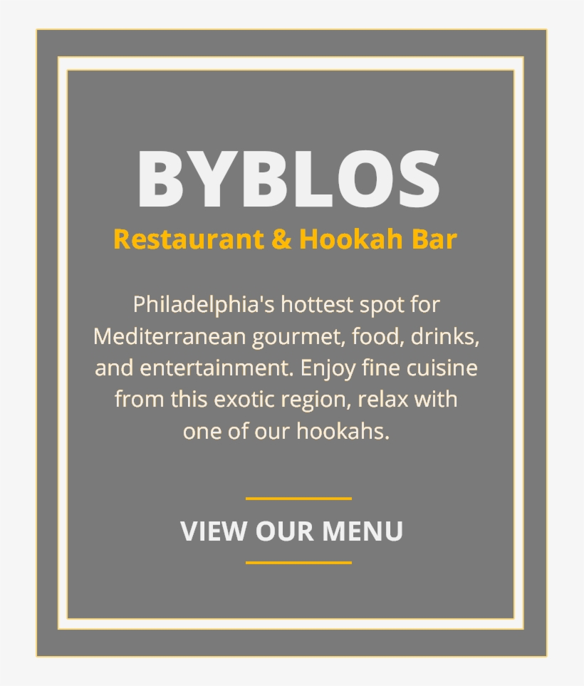 Byblos Restaurant And Hookah Bar - Philadelphia - 719x883 PNG Download ...