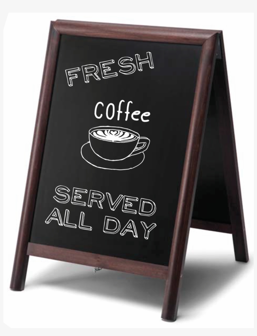 Hardwood Round Profile A-frame Chalk Board - 1600x1600 PNG Download ...