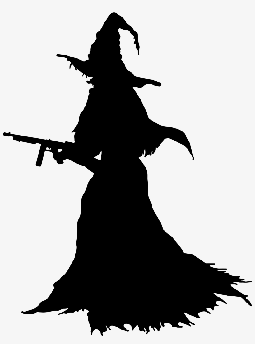 This Free Icons Png Design Of Witch With Machine Gun - 1780x2310 PNG ...