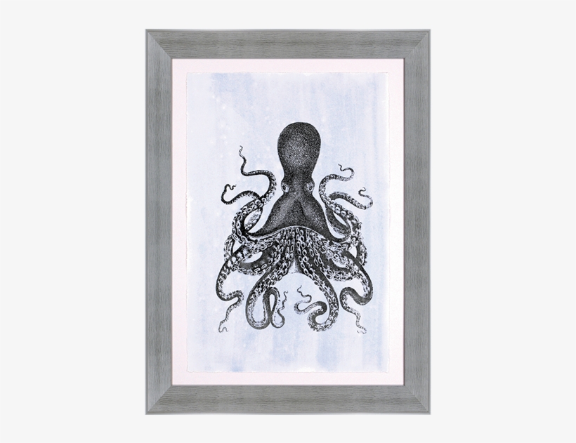 Silver Foil Octopus Ii - Foil Octopus Ii Framed Painting Print Paragon ...