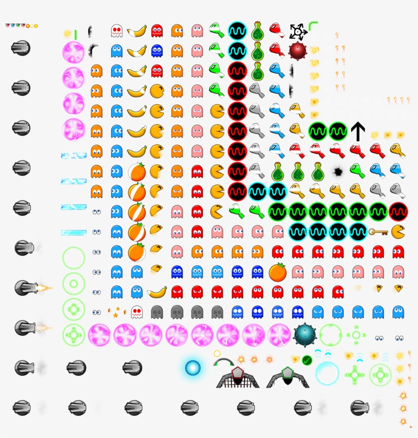 Click For Full Sized Image Level Sprites - Pac Man Sprites Png ...