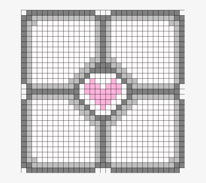 Companion Cube Perler Bead Pattern / Bead Sprite - Cross - 651x651 PNG ...