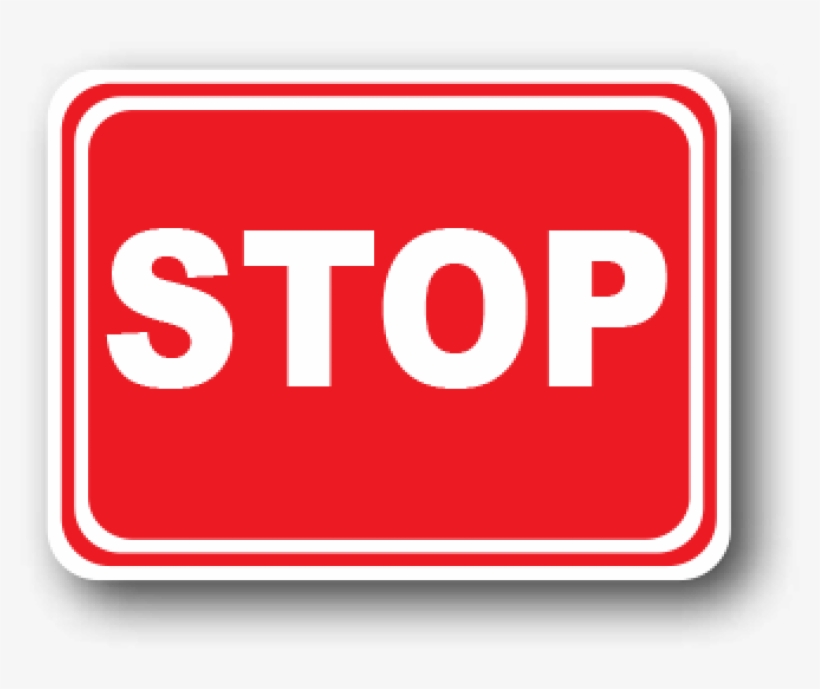 Download Transparent Durastripe Red Stop Rectangular Floor Safety Sign ...