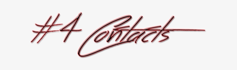 4-contacts - Calligraphy - 702x182 PNG Download - PNGkit