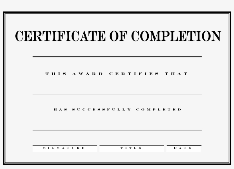Certificate Of Completion Main Image Download Template - Example Of ...