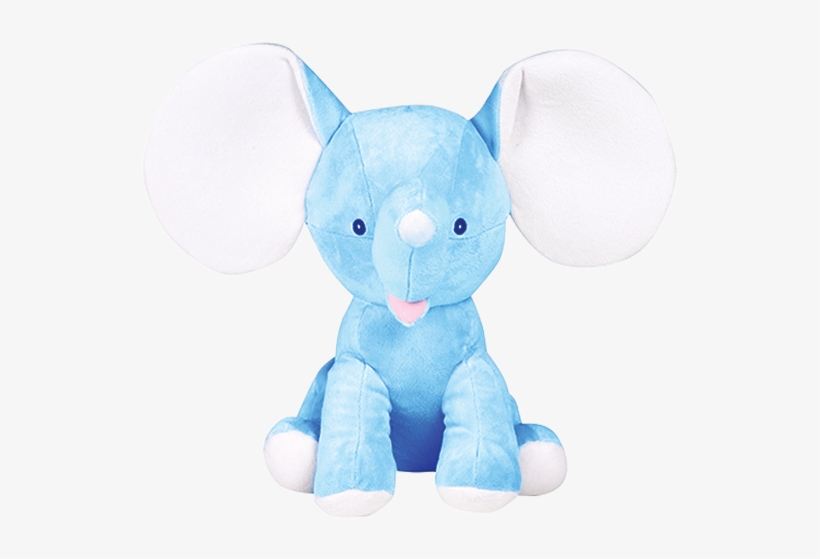 Copy Of Birth Stats Blue Dumble Cubby - Cubbies Dumble - 12" Elephant W/embroiderable Ears ...
