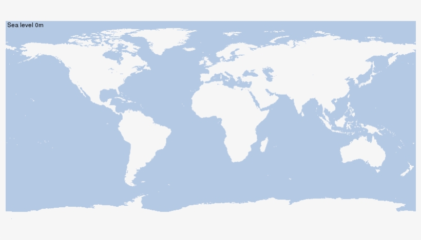 World Map With Lower Sea Levels - 800x400 PNG Download - PNGkit