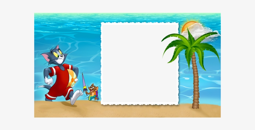 Tom And Jerry Summer Png Kids Frame - Tom And Jerry Frame - 600x337 PNG ...