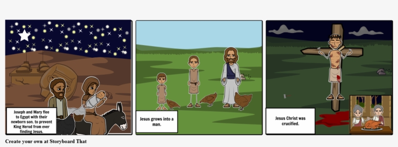 Birth Of Jesus Part - Cartoon - 1164x385 PNG Download - PNGkit