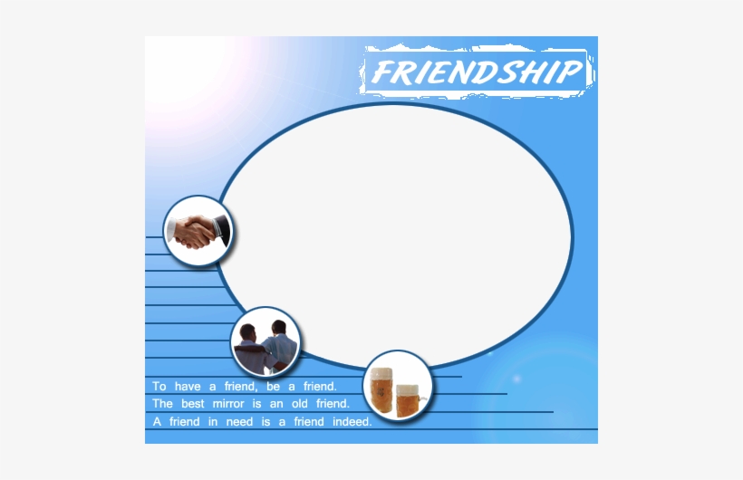 Photo Frame - Men Friendship - Painting - 500x450 PNG Download - PNGkit