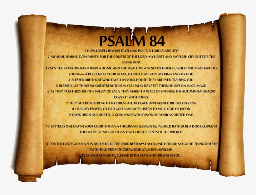 Psalm 84 Parchment - Self-esteem Course [book] - 800x590 PNG Download ...
