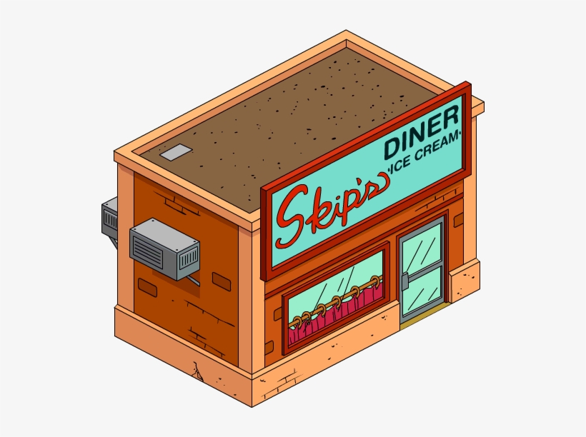 Skips Diner Tapped Out - Simpsons Springfield Skip's Diner - 538x532 ...