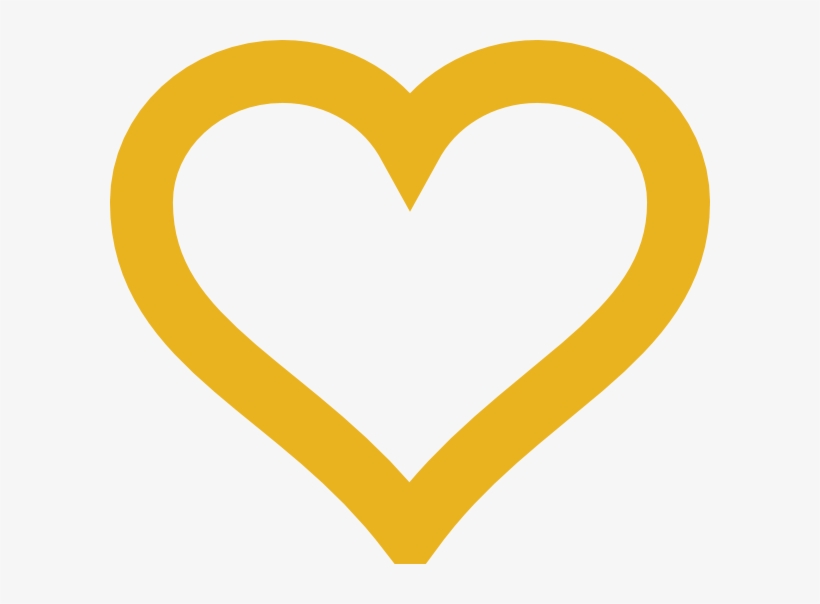 Download Transparent Hearts Clipart Glitter - Yellow Heart Frame Png ...