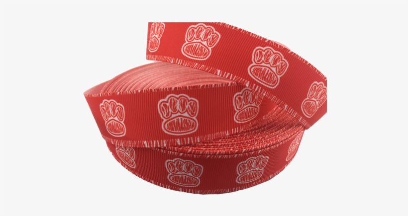Red Paw Print Grosgrain Ribbons 1" - Box - 500x500 PNG Download - PNGkit