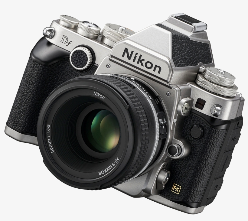 Nikon Df 16.2 Mp Digital Slr Camera - Silver - Af-s - 1757x1757 PNG ...