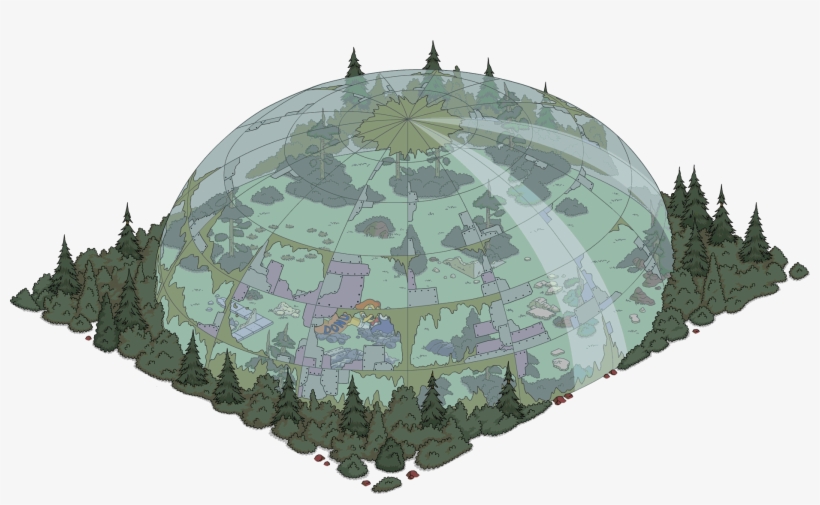 Battle Dome Menu - Simpsons Dome Over Springfield - 1865x1059 PNG ...