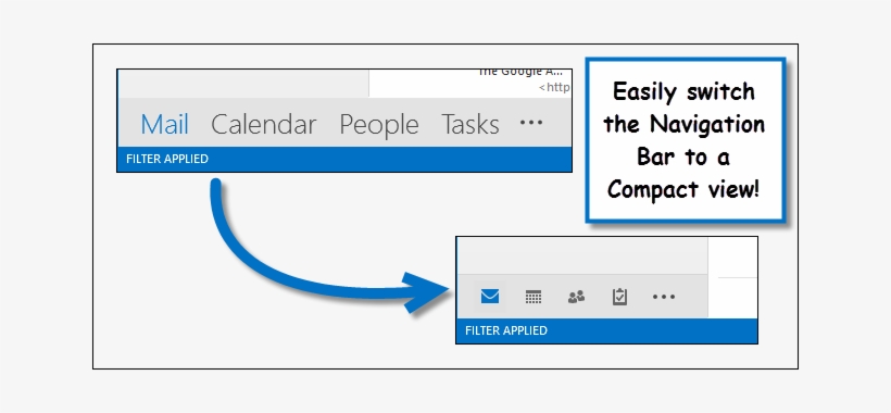 Outlook Navigation Bar - 650x300 PNG Download - PNGkit