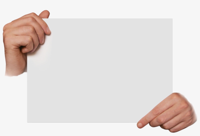 Share This Image - Hand Holding Sign Transparent - 961x600 PNG Download ...
