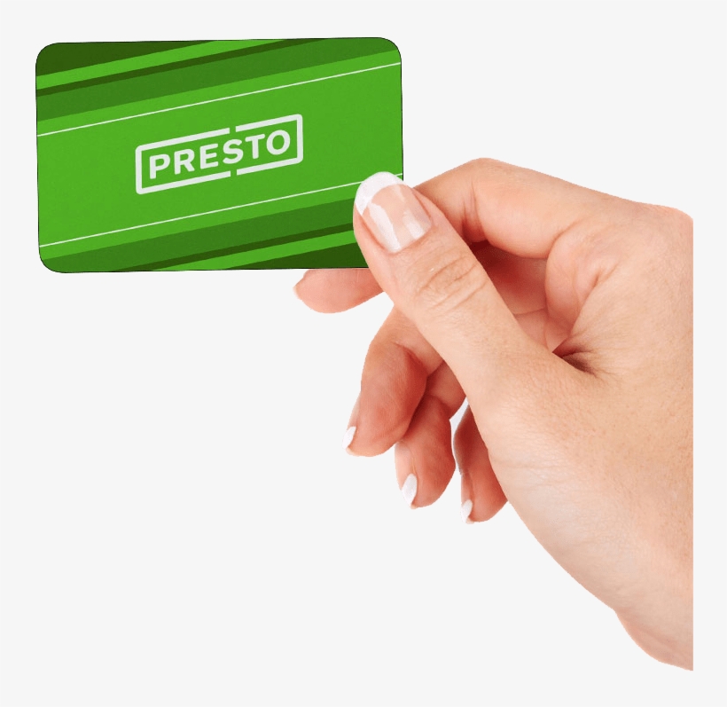 Hand Holding The Green Presto Card - Presto Card - 832x760 PNG Download ...