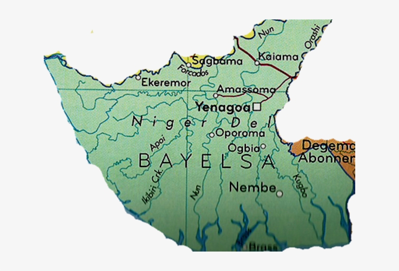 Bayelsa Got N12 - Map Of Bayelsa State - 640x477 PNG Download - PNGkit