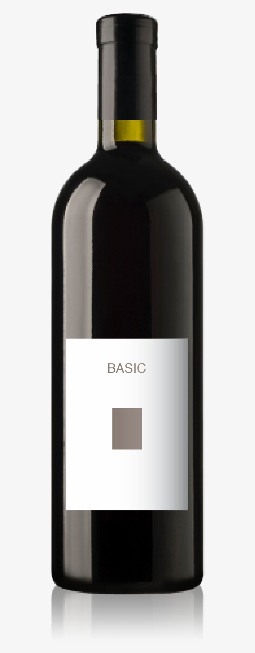 Bordeaux Bottle With A Blank Basic Front Label From - Wine Label F ...