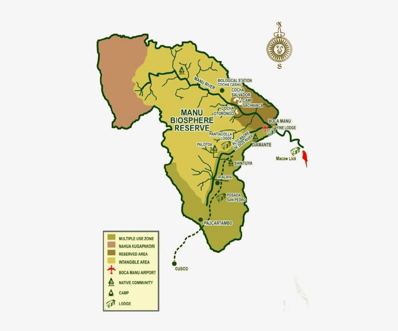 Manupark Map - Manu National Park Location - 478x614 PNG Download - PNGkit