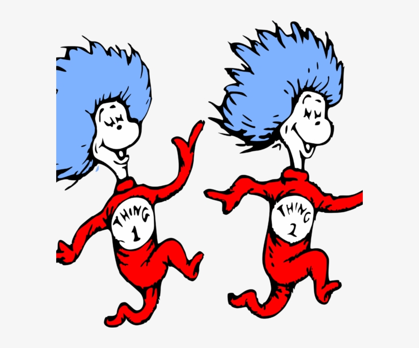 Wall Dr Seuss Thing 1 & Thing 2 Character Kids Room - Thing 1 And Thing ...