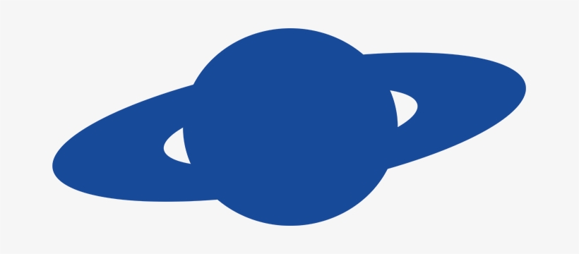 Saturn-blue - 671x280 PNG Download - PNGkit