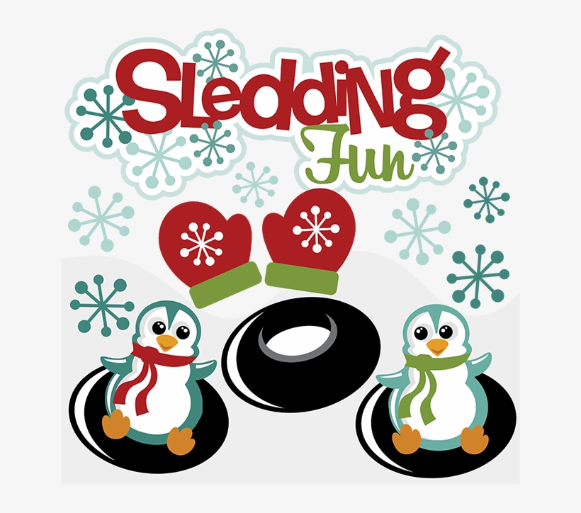 Sledding Fun Svg Scrapbook Collection Snow Svg Files - Sledding Fun ...