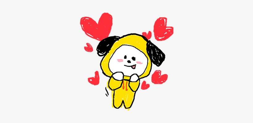 Bt21 I Love Him Line Stickers - Bt21 Sticker Line Png - 354x350 PNG ...