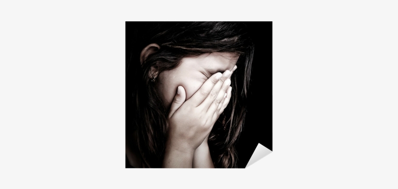 Grunge Portrait Of A Girl Crying On A Black Background - Girl Crying ...