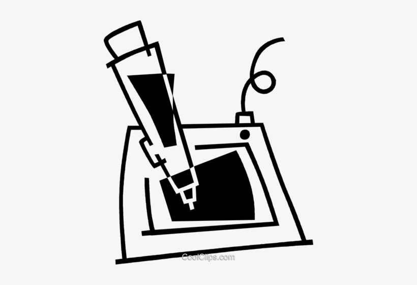 Graphic Tablet Royalty Free Vector Clip Art Illustration - 412x480 PNG ...