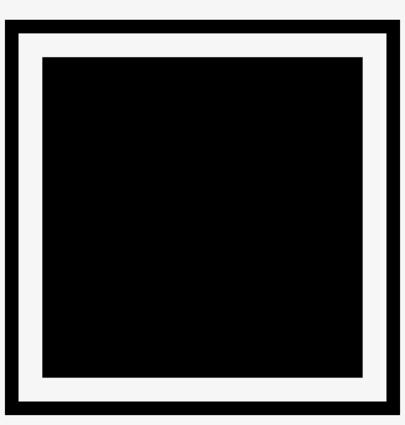 Block Double Line - Rectangle Black White - 980x980 PNG Download - PNGkit