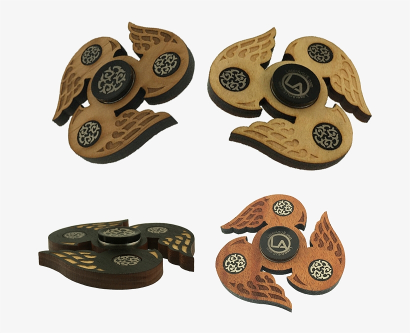 Winged Fidget Spinner Black - Owl - 800x667 PNG Download - PNGkit