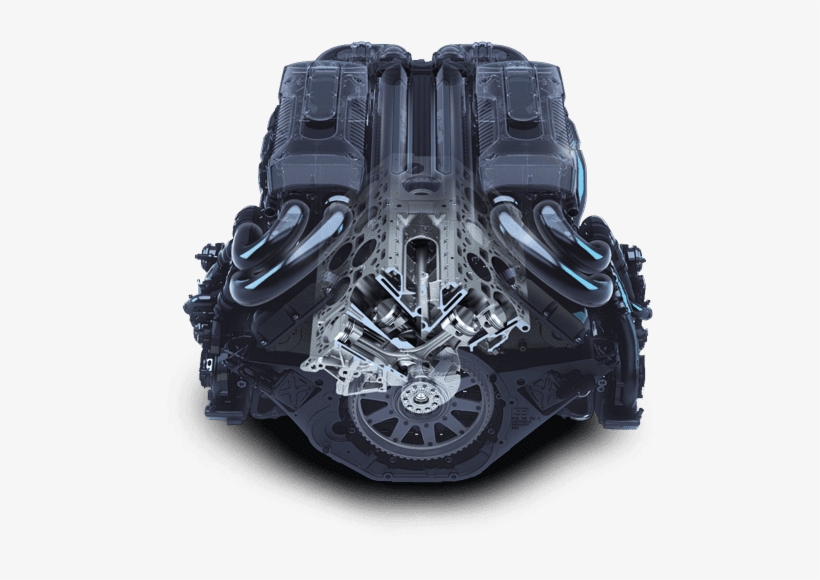 Inner View Of The W16 Engine - Motore W16 Bugatti Chiron - 507x533 PNG ...