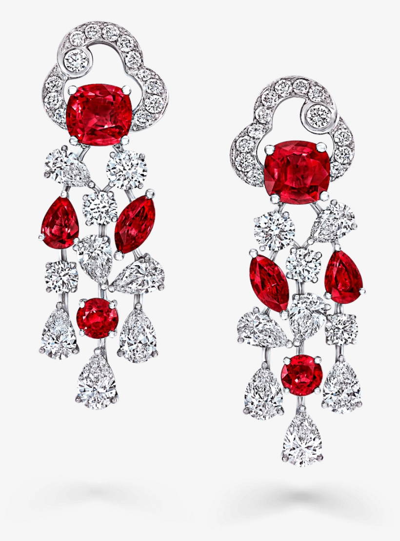 A Pair Of Graff Rubies And Diamonds Nuage Earrings - Ruby Diamond ...