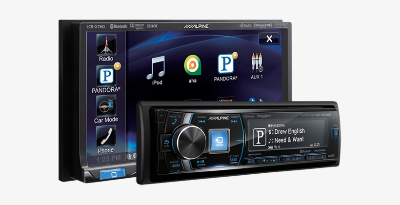 Car Stereos - Alpine Ide-178bt Digital Media Receiver - 580x340 PNG ...