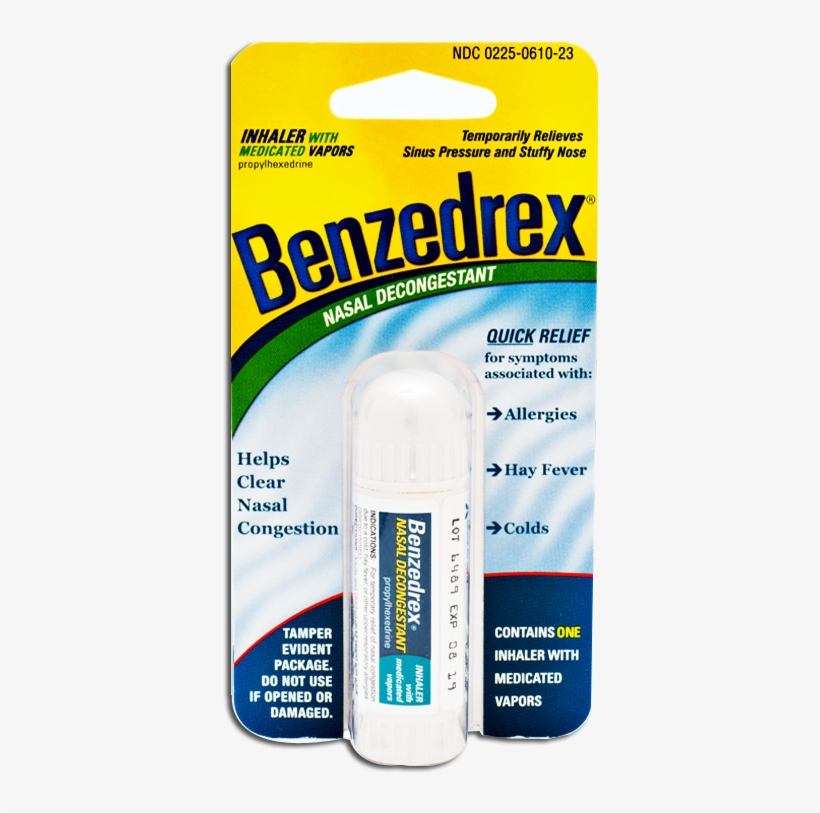 Benzedrex Inhaler - Benzedrex Nasal Decongestant Inhaler - 750x825 PNG ...