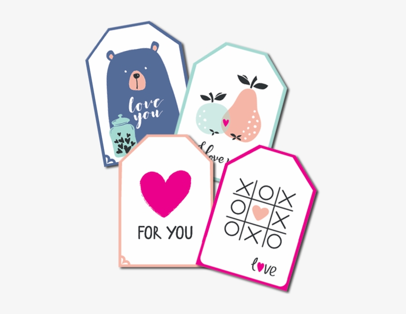 Valentine's Gift Tags - Illustration - 760x560 PNG Download - PNGkit