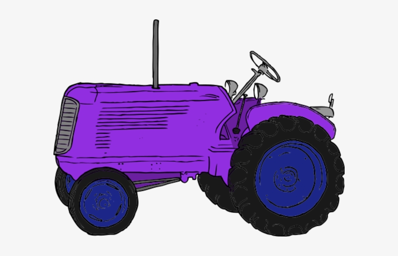 Tractor Clipart Purple - Agricultural Machinery Clip Art - 600x448 PNG ...